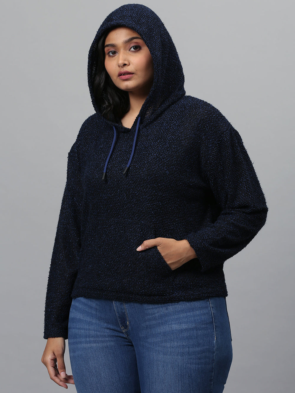 Plus Size WOMEN SOLID STYLISH CASUAL SWEATSHIRT (3XL - 6XL) | Instafab Plus