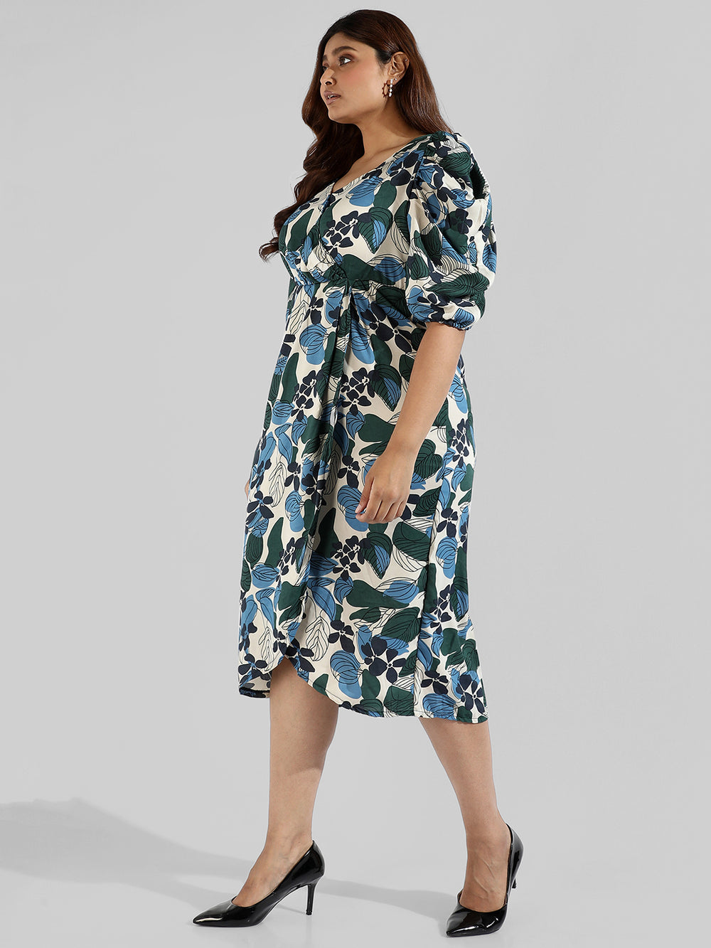 Plus Size Floral Design Stylish Casual Dresses (3XL - 6XL) | Instafab Plus