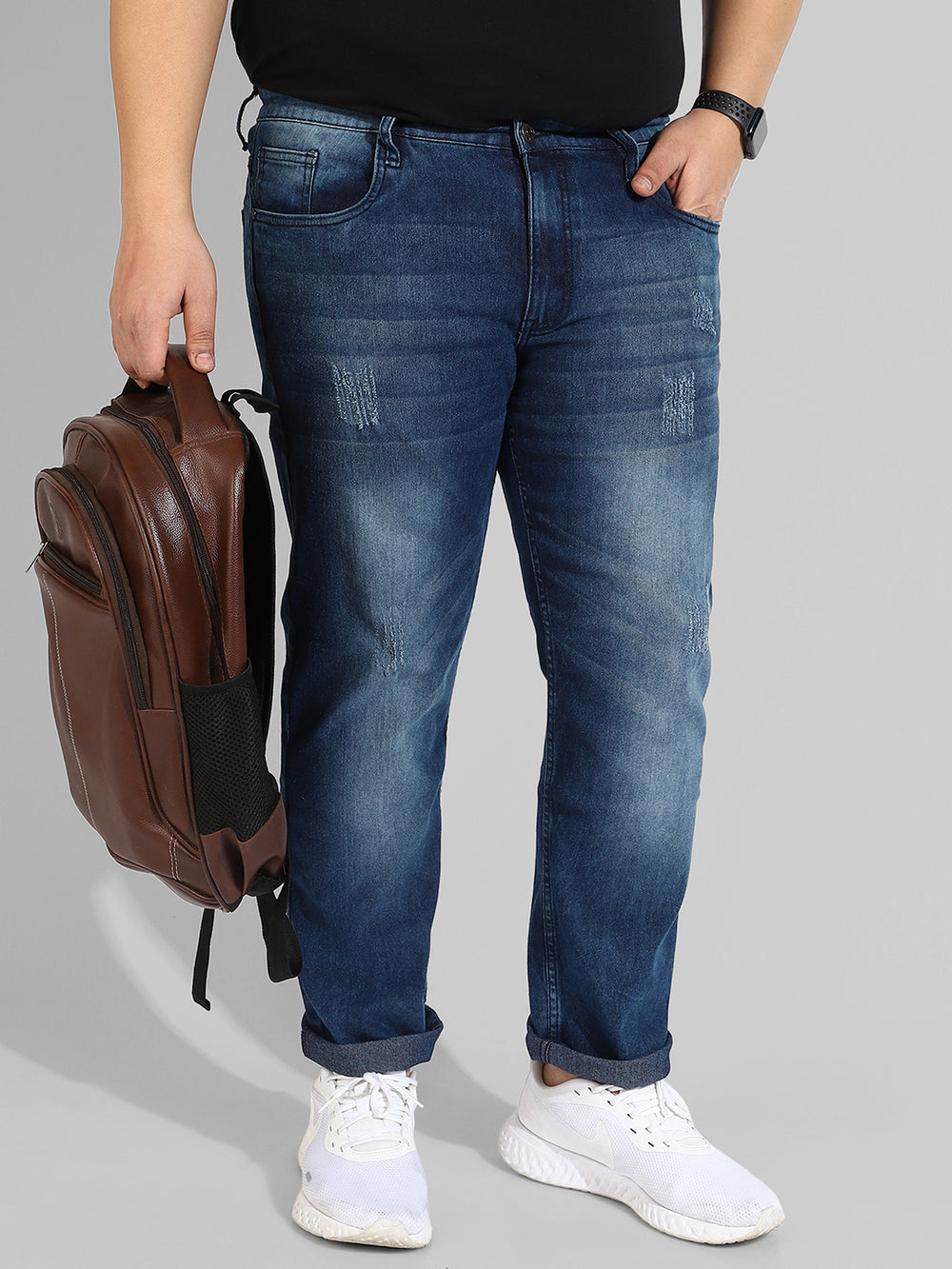 Plus Size Regular Fit Denim Jeans Sizes (38-44) | Instafab Plus