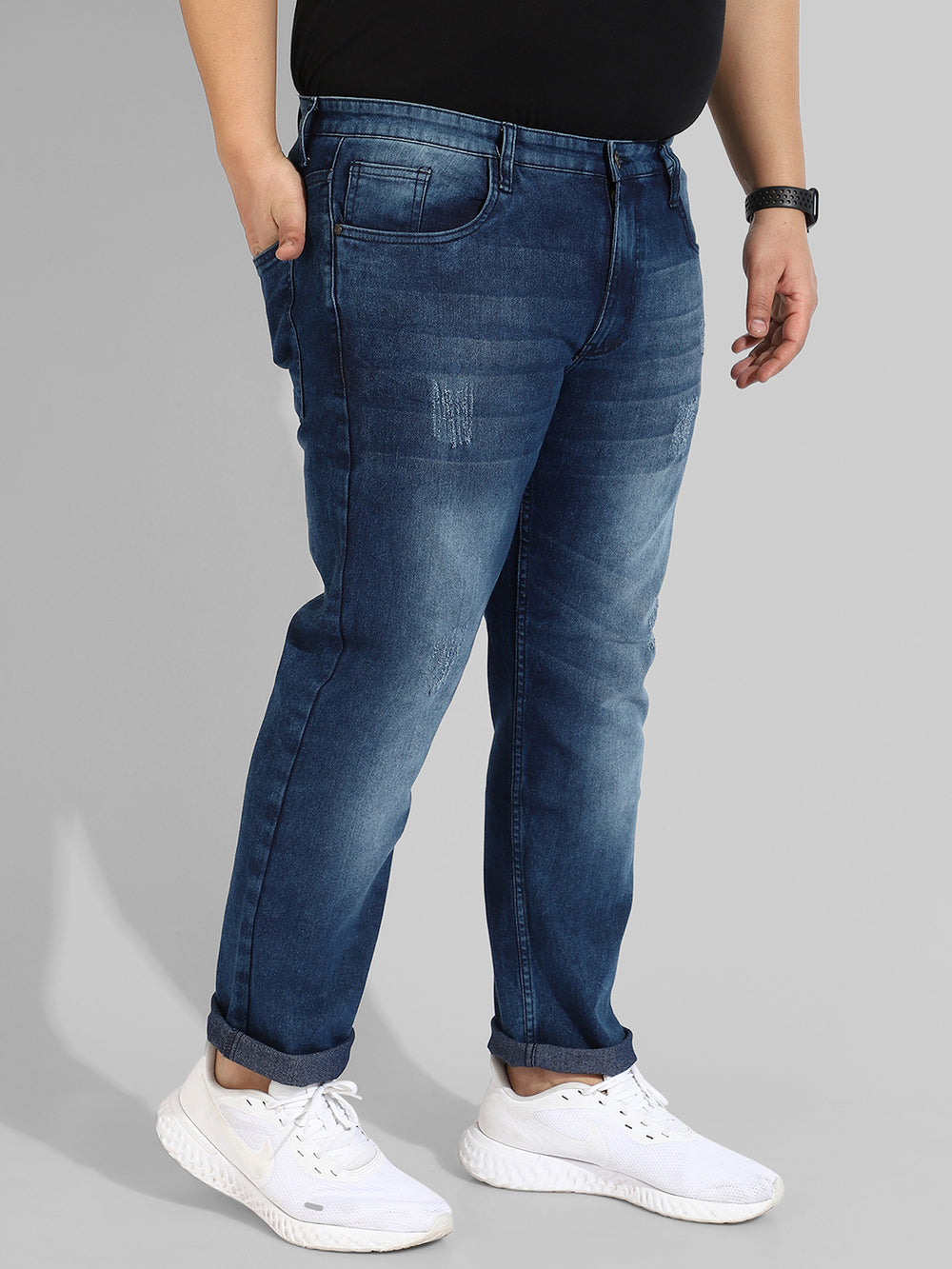 Plus Size Regular Fit Denim Jeans Sizes (38-44) | Instafab Plus